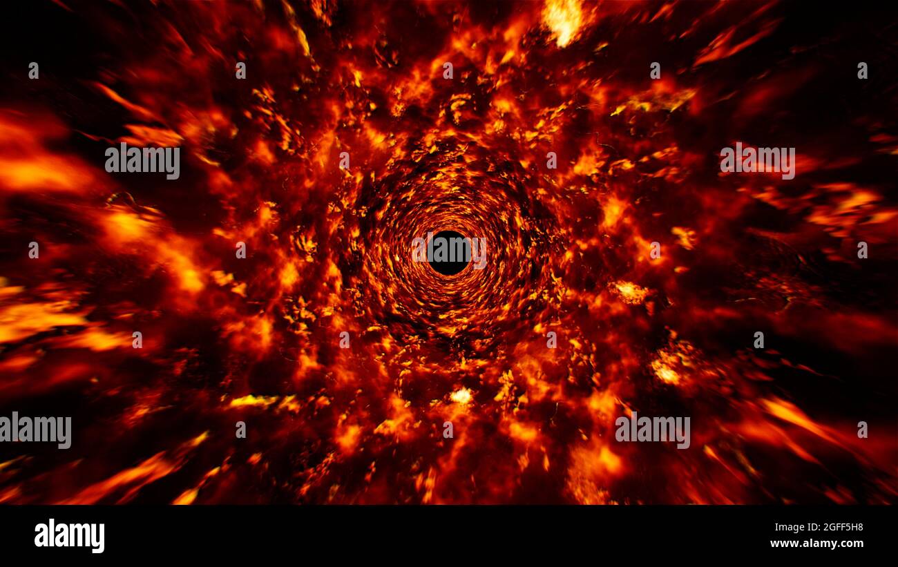 Spiral Glowing Fire Energy Effect Stock Photo - Alamy