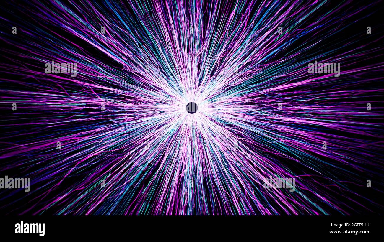 Spreading Neon Color Grunge Line Background Stock Photo - Alamy