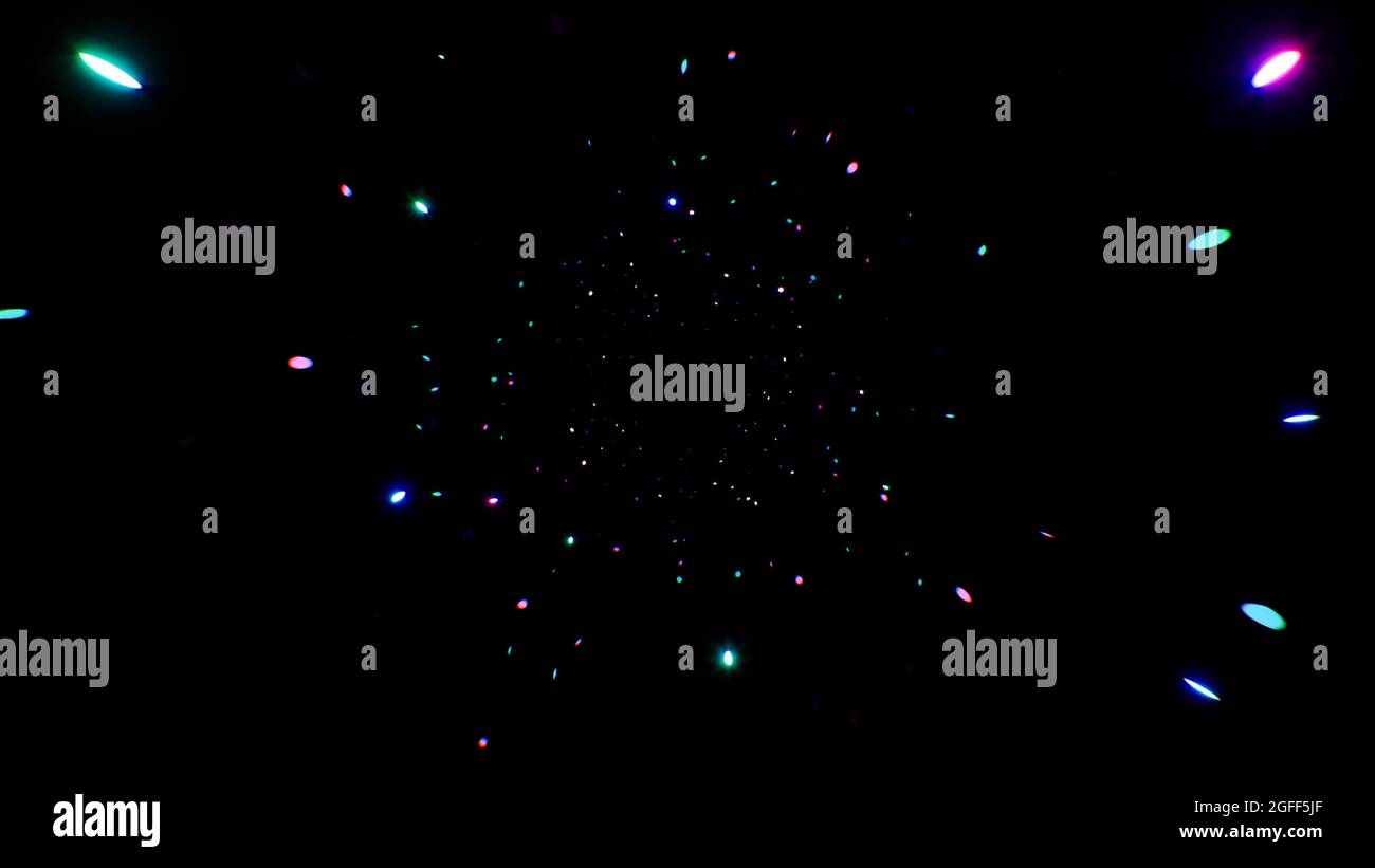 Abstract Glittering Small Neon Particles Stock Photo - Alamy