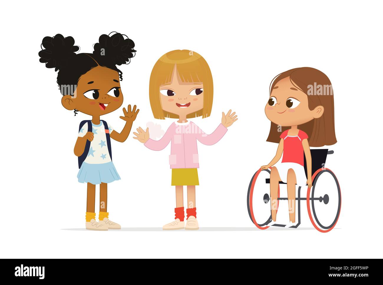 Kids saying hello in classroom hi-res stock photography and images - Alamy