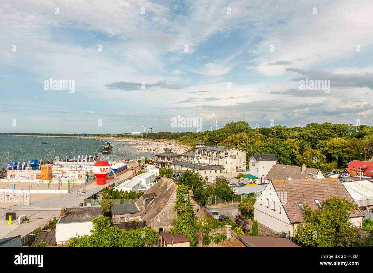 Darłówko, Poland 09 August 2021, view of the Baltic Sea and the eastern ...