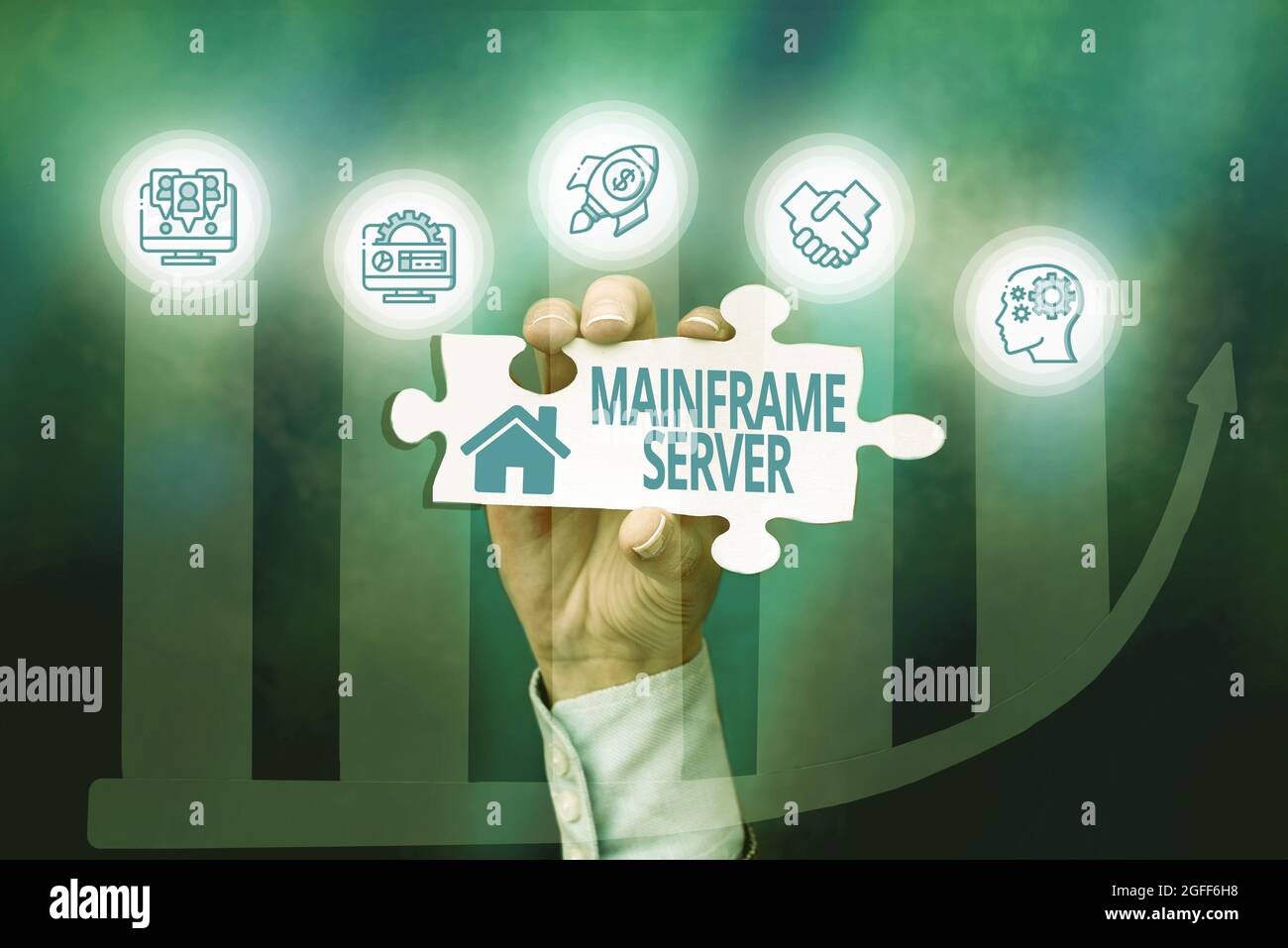 Text caption presenting Mainframe Server. Business approach designed ... Text caption presenting Mainframe Server. Business approach designed ...