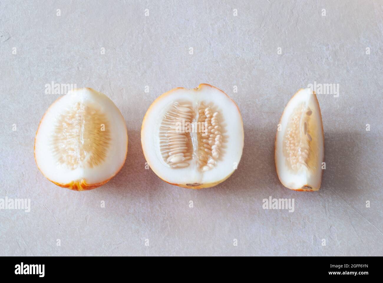 Miniature flavored melon Stock Photo - Alamy