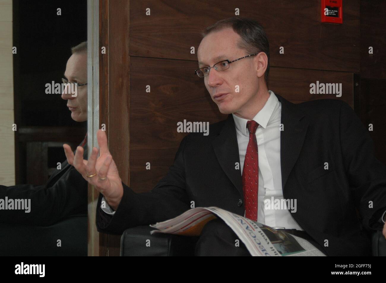 London Times editor Robert Thompson in New delhi on Friday, September ...