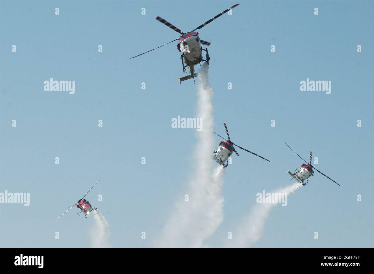 Sarang helicopter air display team of the Indian Air Force that flies ...