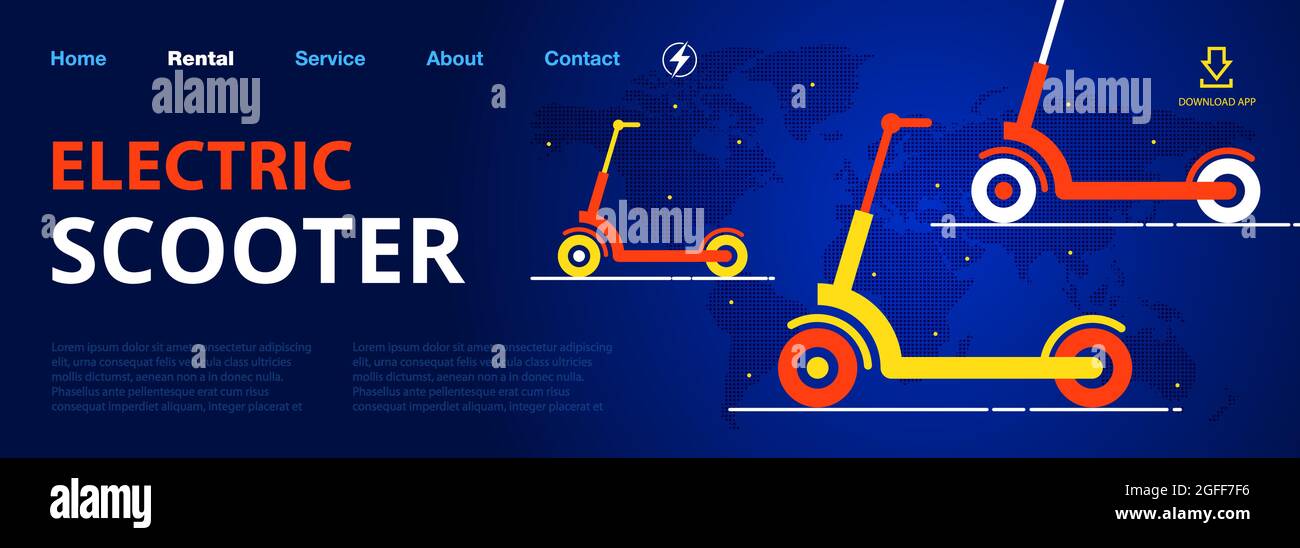 E scooter e scooters rental Stock Vector Images - Alamy
