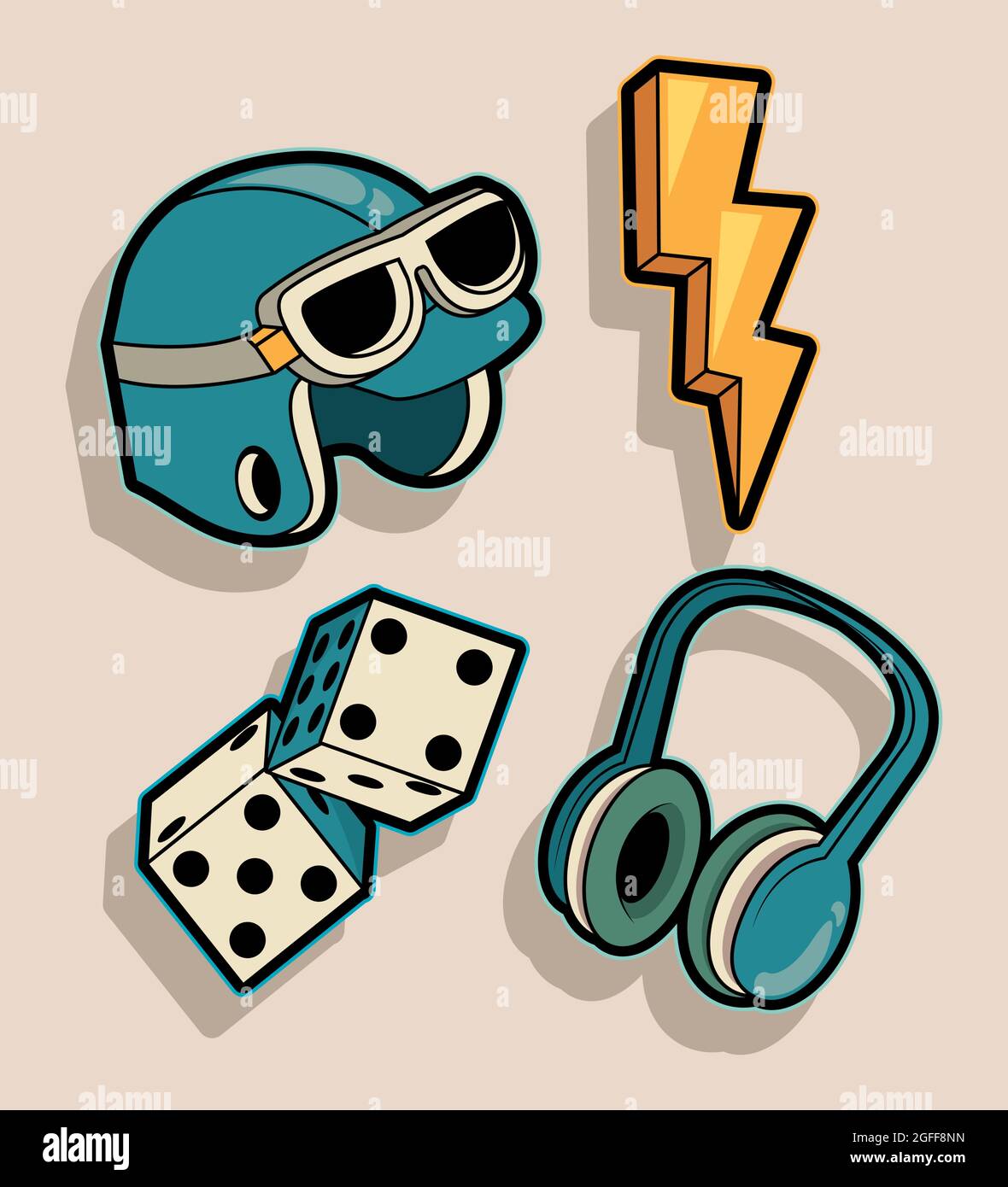 four patches icons Stock Vector Image & Art - Alamy