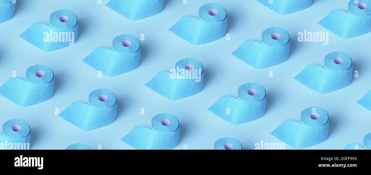 Rolls blue toilet paper hi-res stock photography and images - Alamy