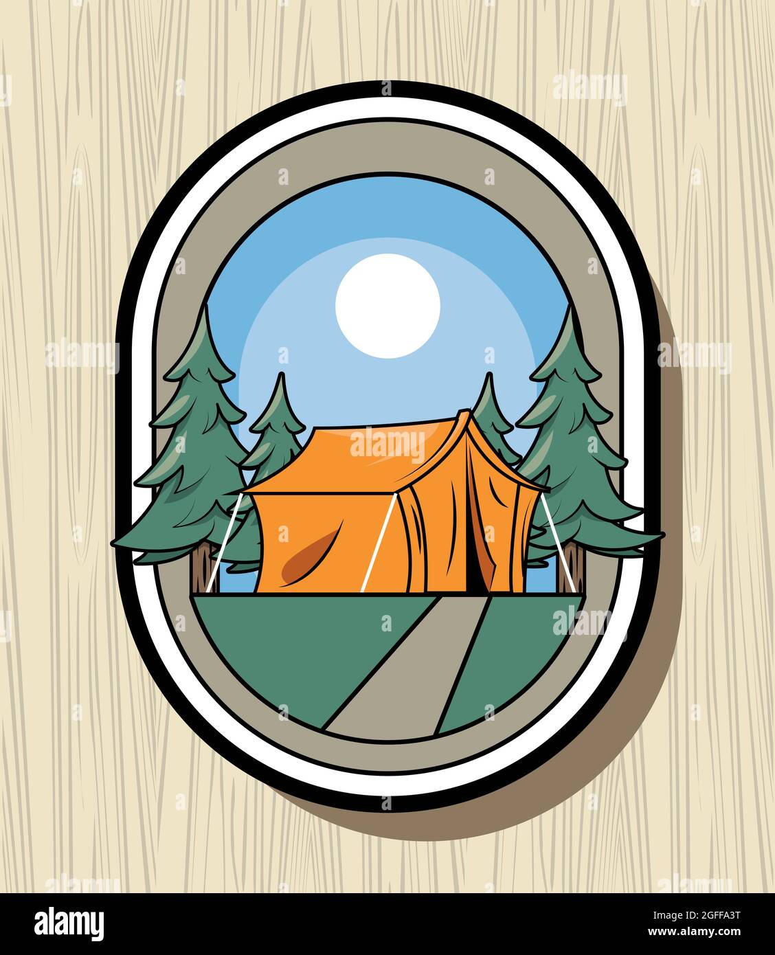 camping tent patch retro style Stock Vector Image & Art - Alamy