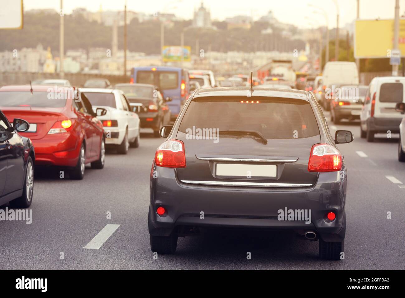 Cars in traffic jam Stock Photo - Alamy