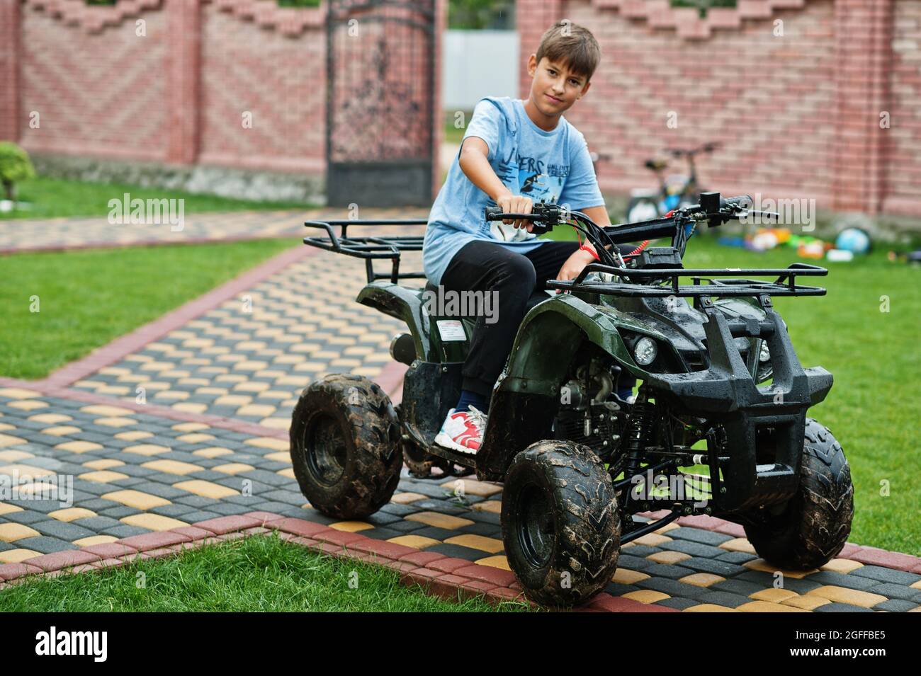 Atv quad child hi-res stock photography and images - Alamy