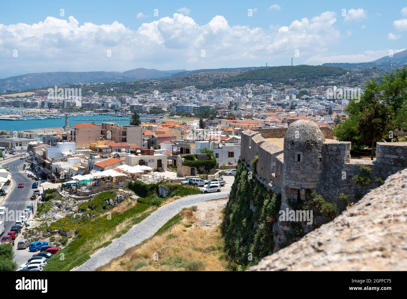 The Fortezza fortress in Rethymno on the Greek island of Crete Stock ...