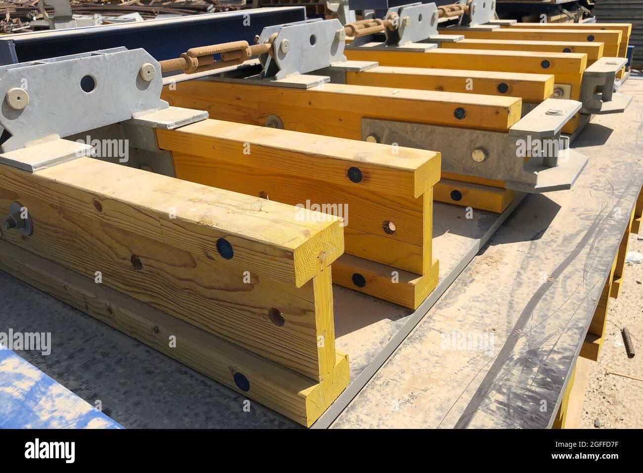 Stacked formwork for concrete cast in place works Stock Photo - Alamy