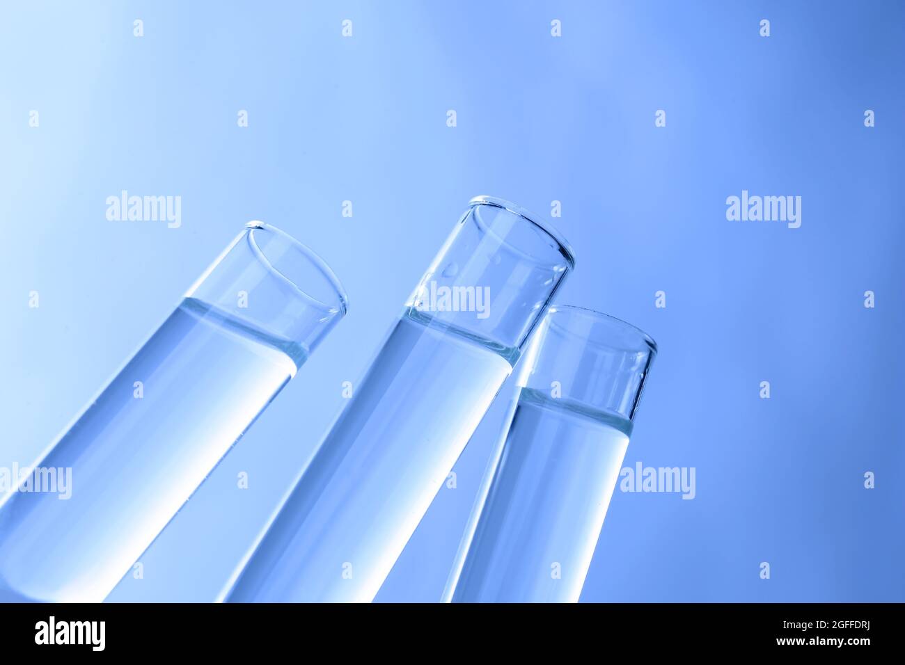 Test tubes, blue toned Stock Photo - Alamy