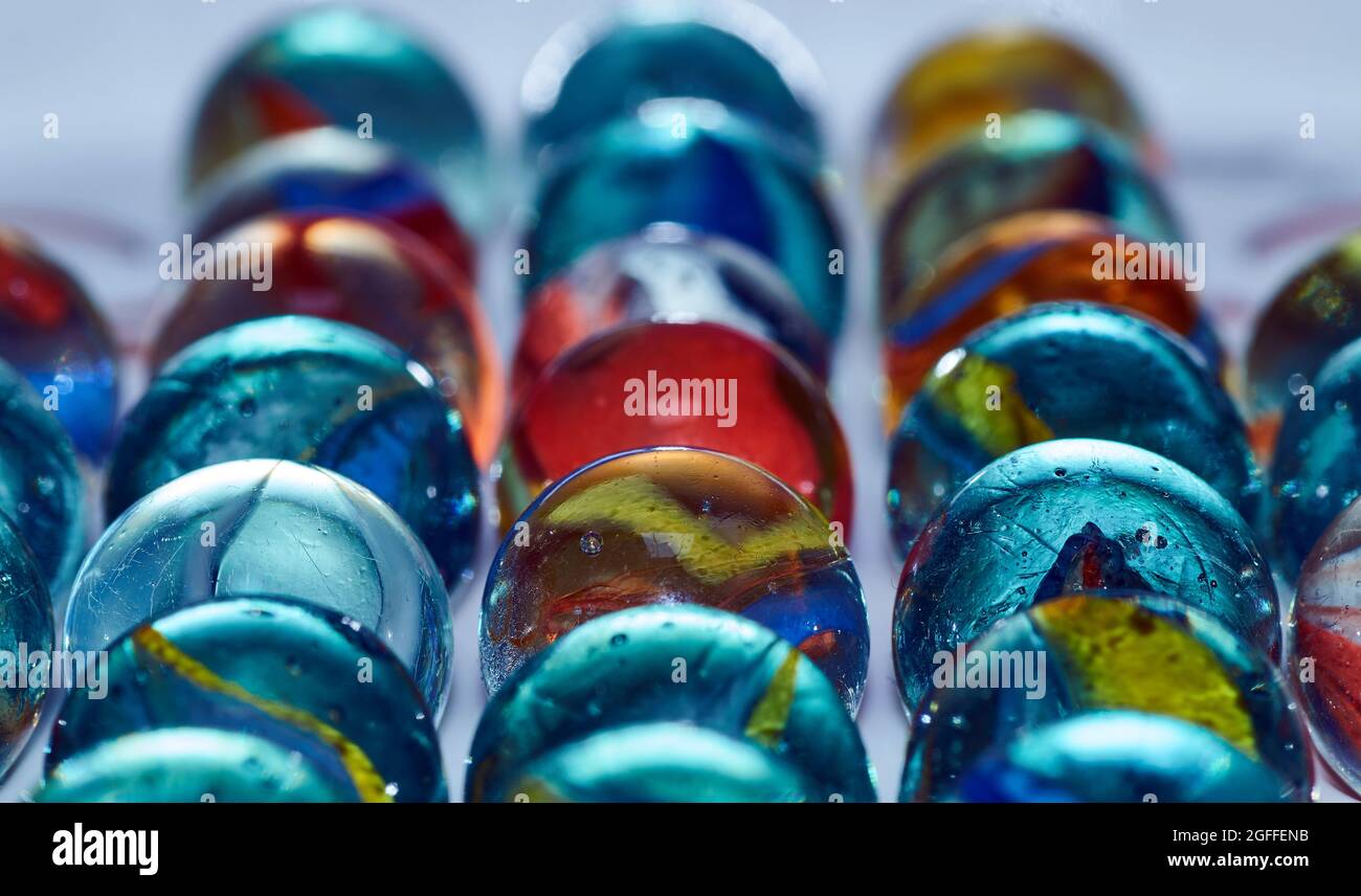 Group of Marbles Colorful with shadow on white background Stock Photo ...