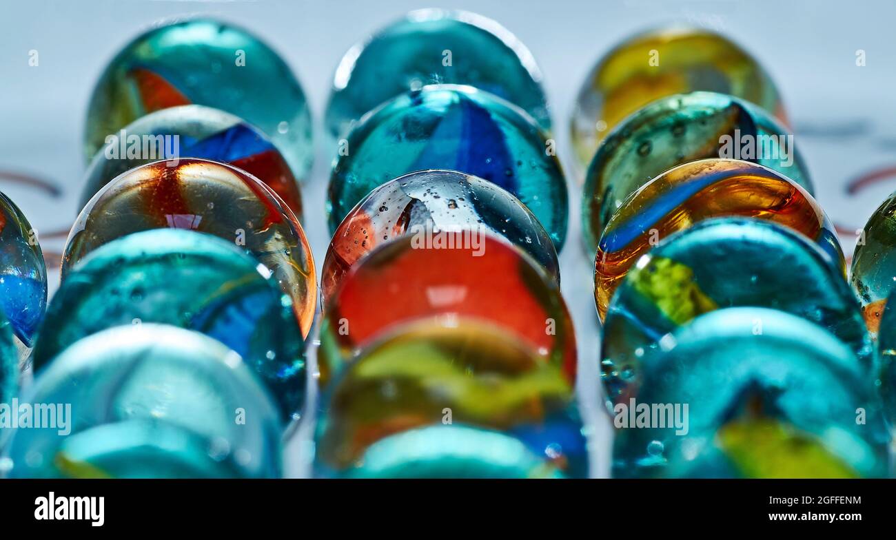 Group of Marbles Colorful with shadow on white background Stock Photo ...