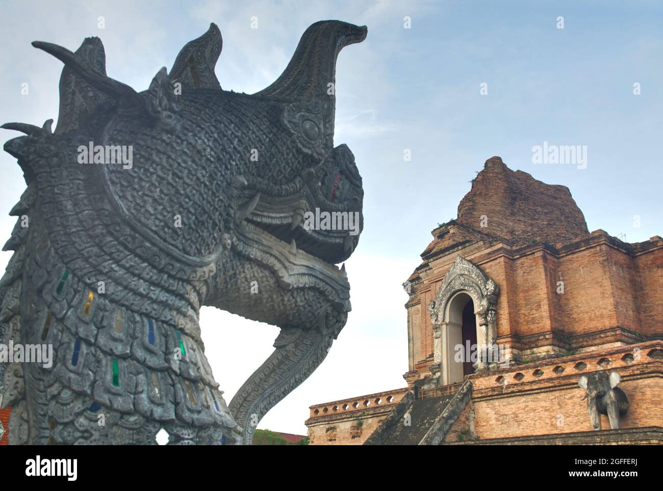 wat chedi luang temple at chiang mai Thailand Stock Photo - Alamy