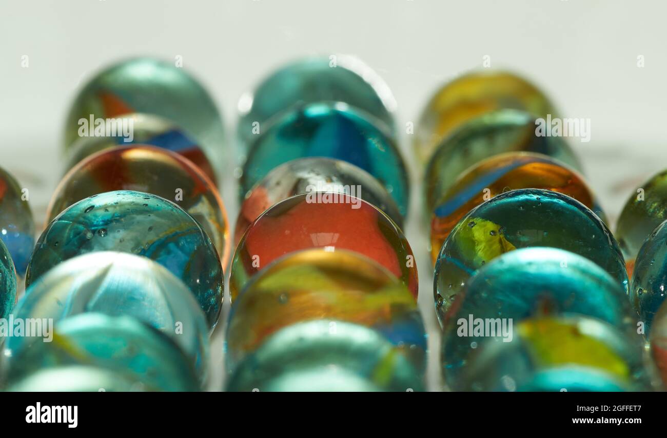 Group of Marbles Colorful with shadow on white background Stock Photo ...