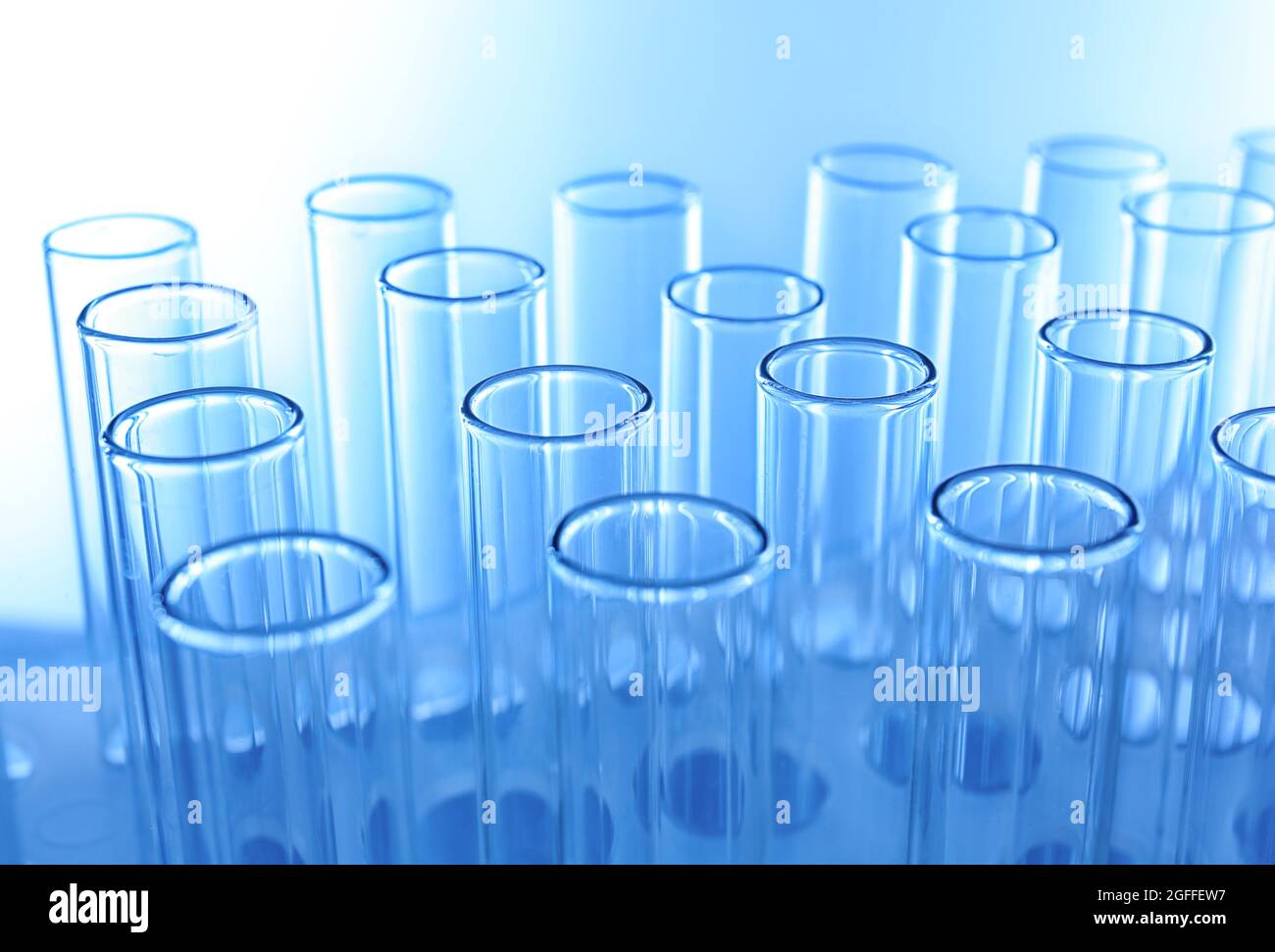 Test tubes, blue toned Stock Photo - Alamy