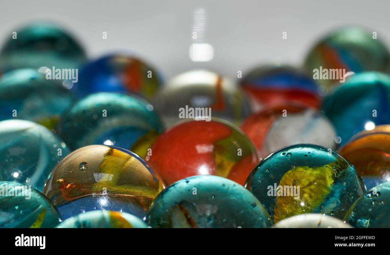 Group of Marbles Colorful with shadow on white background Stock Photo ...