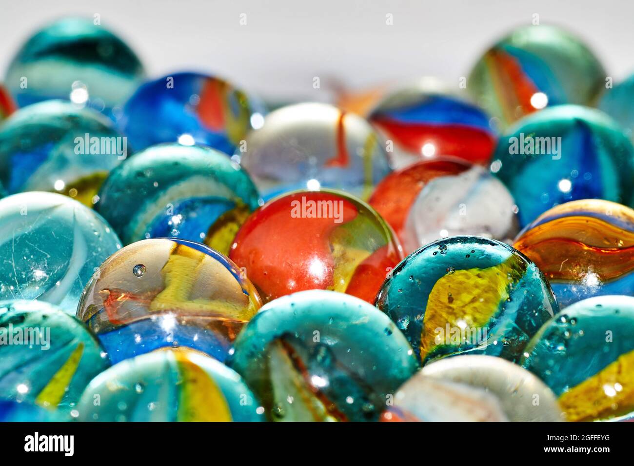 Group of Marbles Colorful with shadow on white background Stock Photo ...