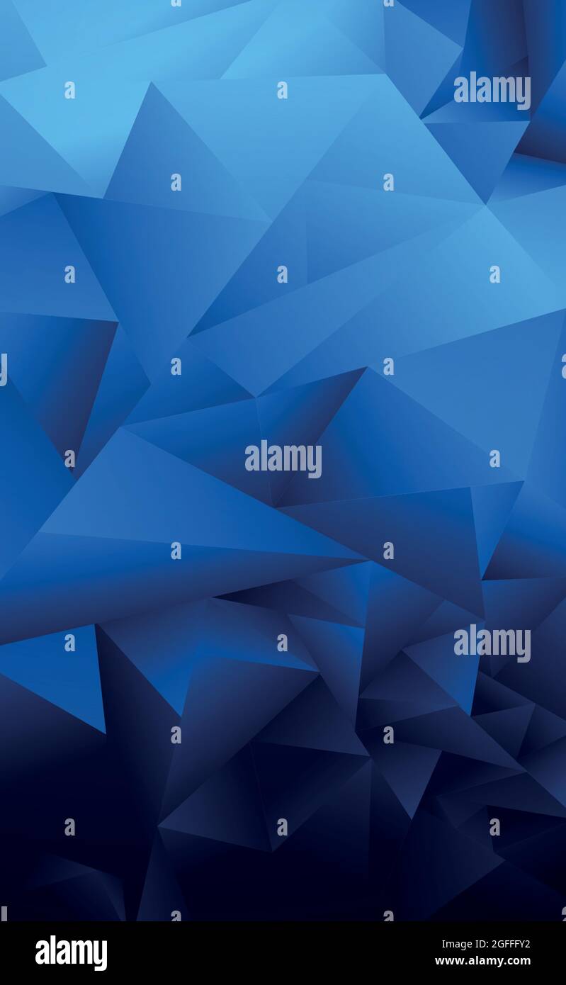 Abstract blue gradient triangles of different sizes - Vector ...