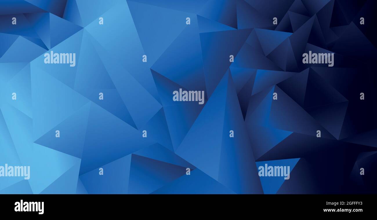 Abstract blue gradient triangles of different sizes - Vector ...