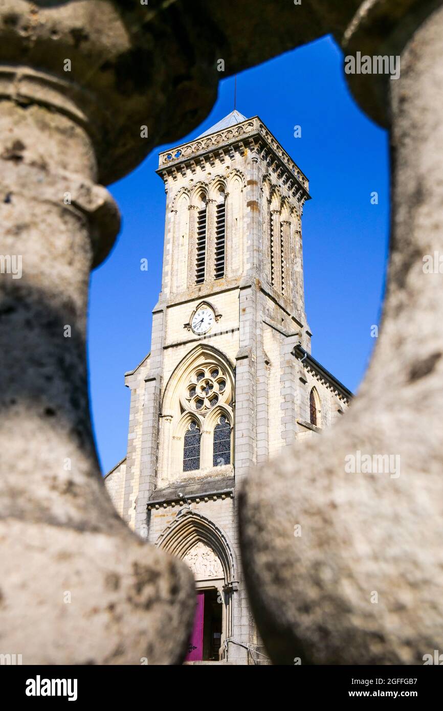 Our Lady church, Bricquebec, Manche department, Cotentin, Normandy ...
