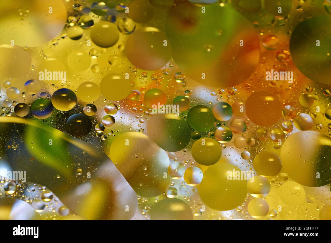 floating in the water abstract colorful oil drops Stock Photo - Alamy