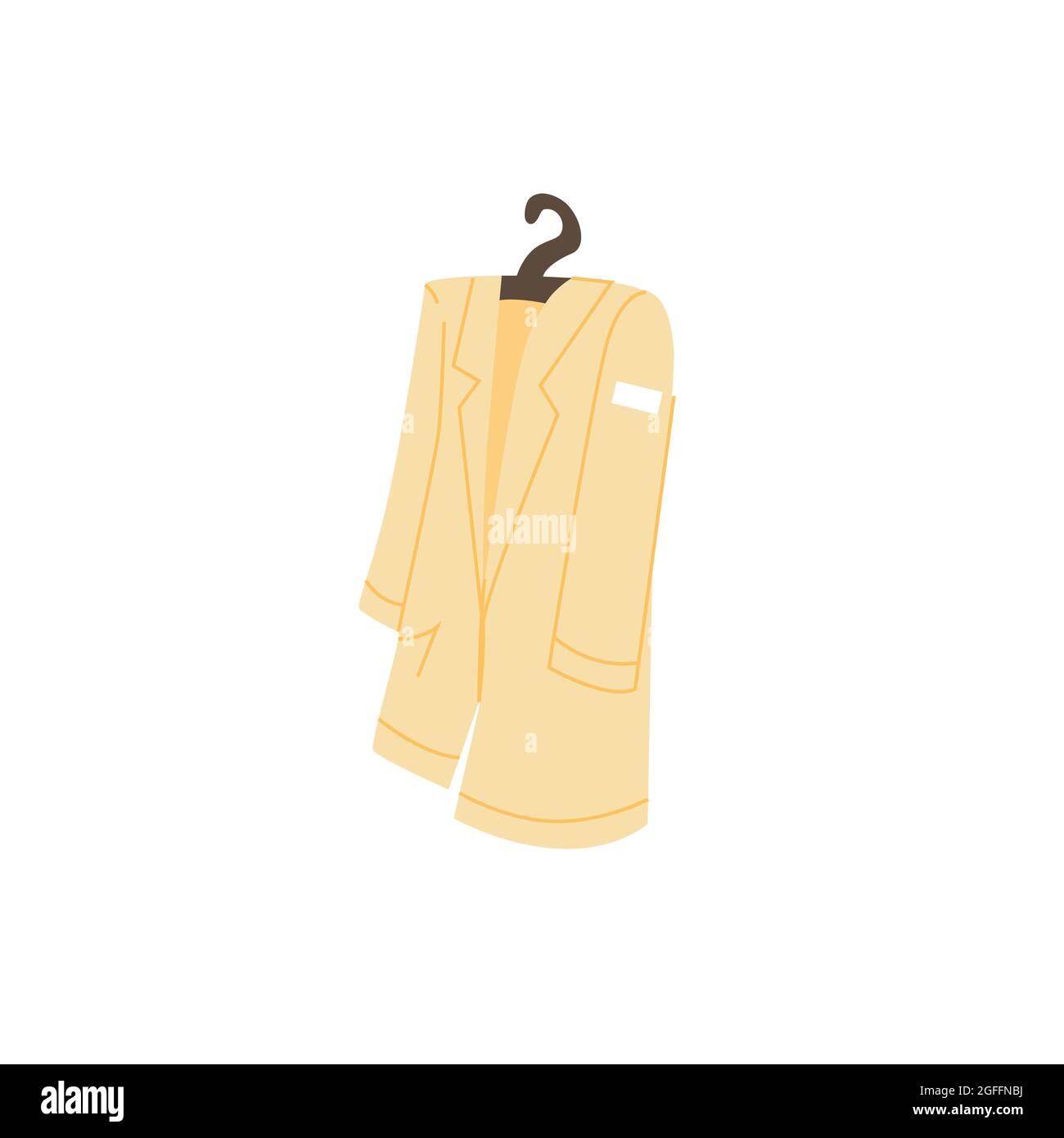 Flat cartoon fashionable blazer on clothes hanger,fashion shopping ...