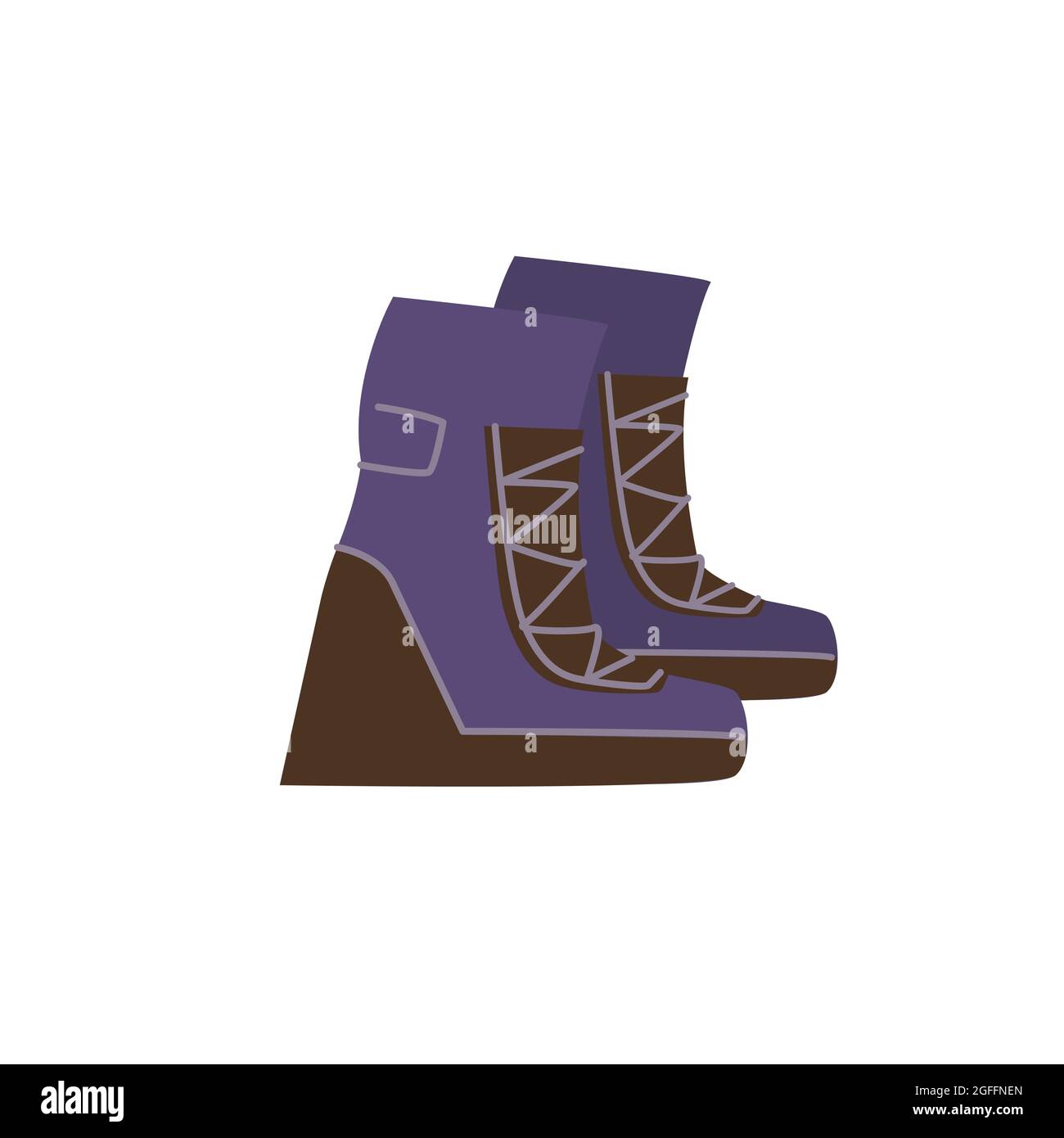 Flat cartoon fashionable boots,fashion shopping vector illustration ...