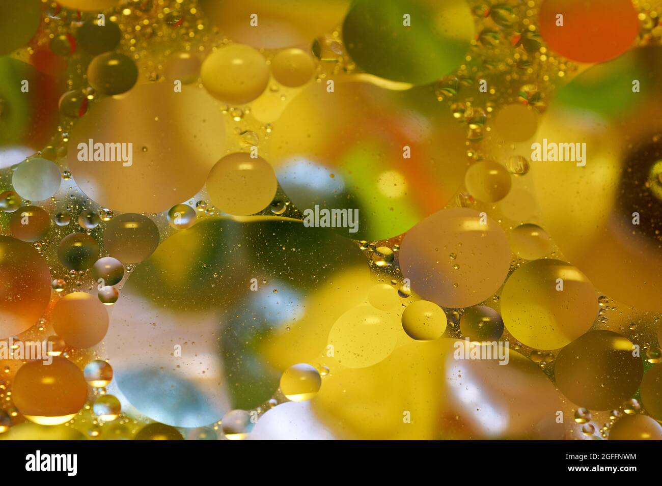 floating in the water abstract colorful oil drops Stock Photo - Alamy