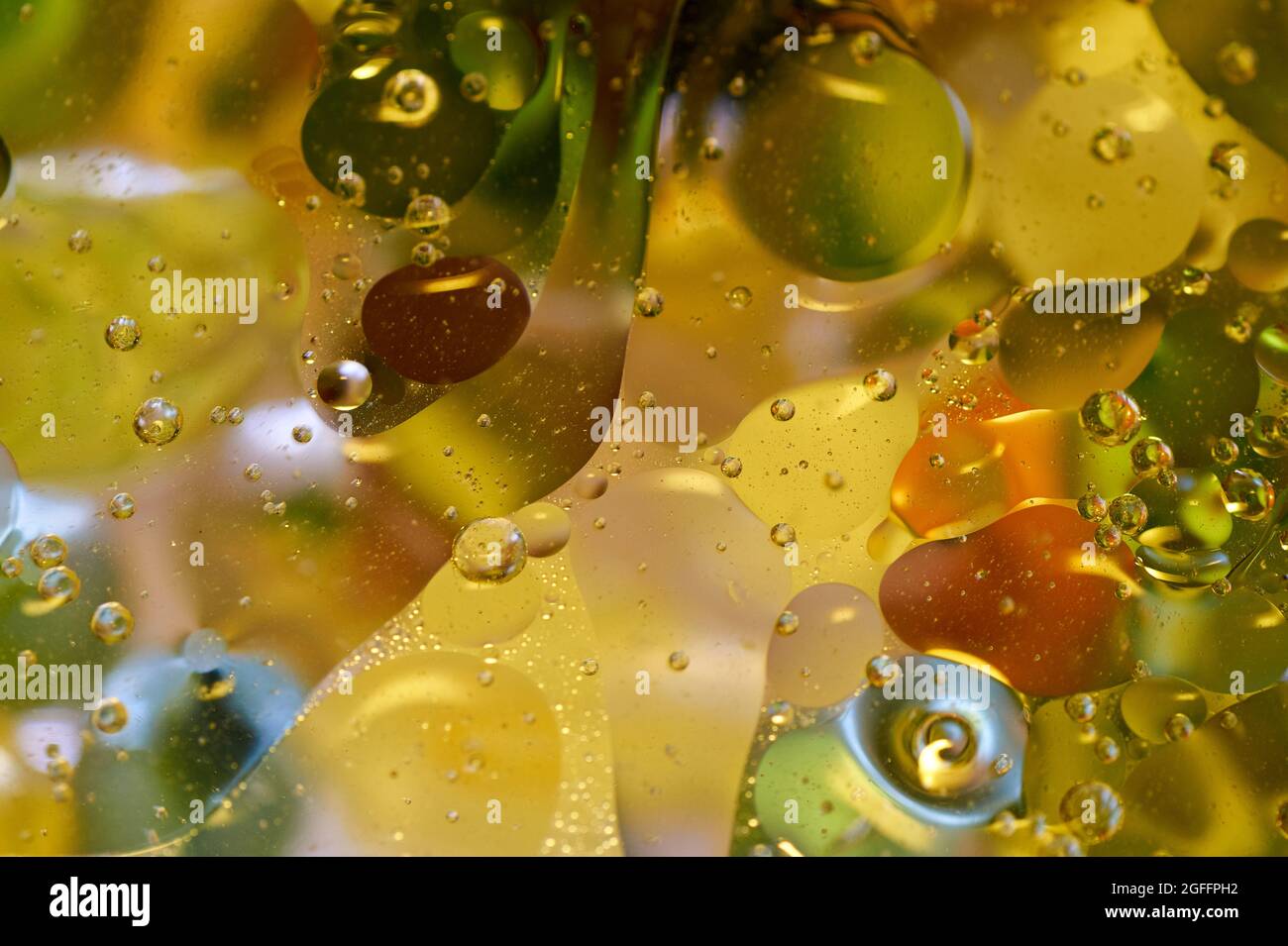 floating in the water abstract colorful oil drops Stock Photo - Alamy