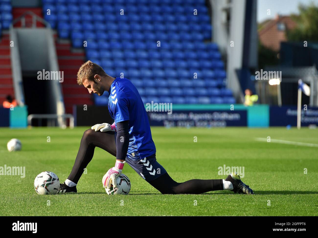 OLDHAM, UK. AUGUST 24TH Oldham Athletic's Laurie Walker during the ...