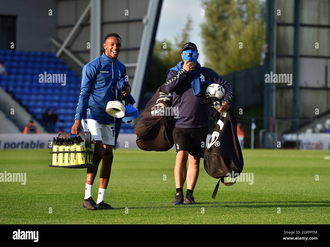 OLDHAM, UK. AUGUST 24TH Oldham Athletic's Vani Da Silva and Dean ...