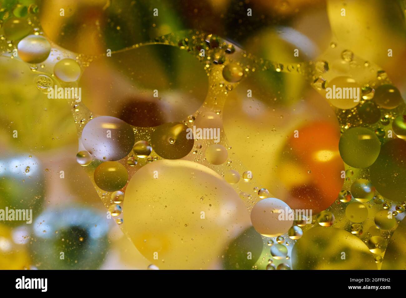 floating in the water abstract colorful oil drops Stock Photo - Alamy
