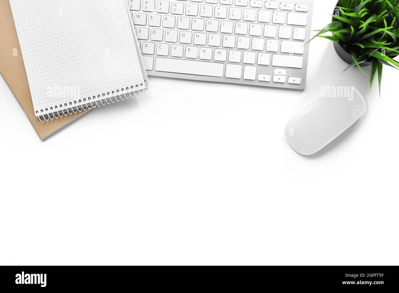 Office tools on white background Stock Photo - Alamy