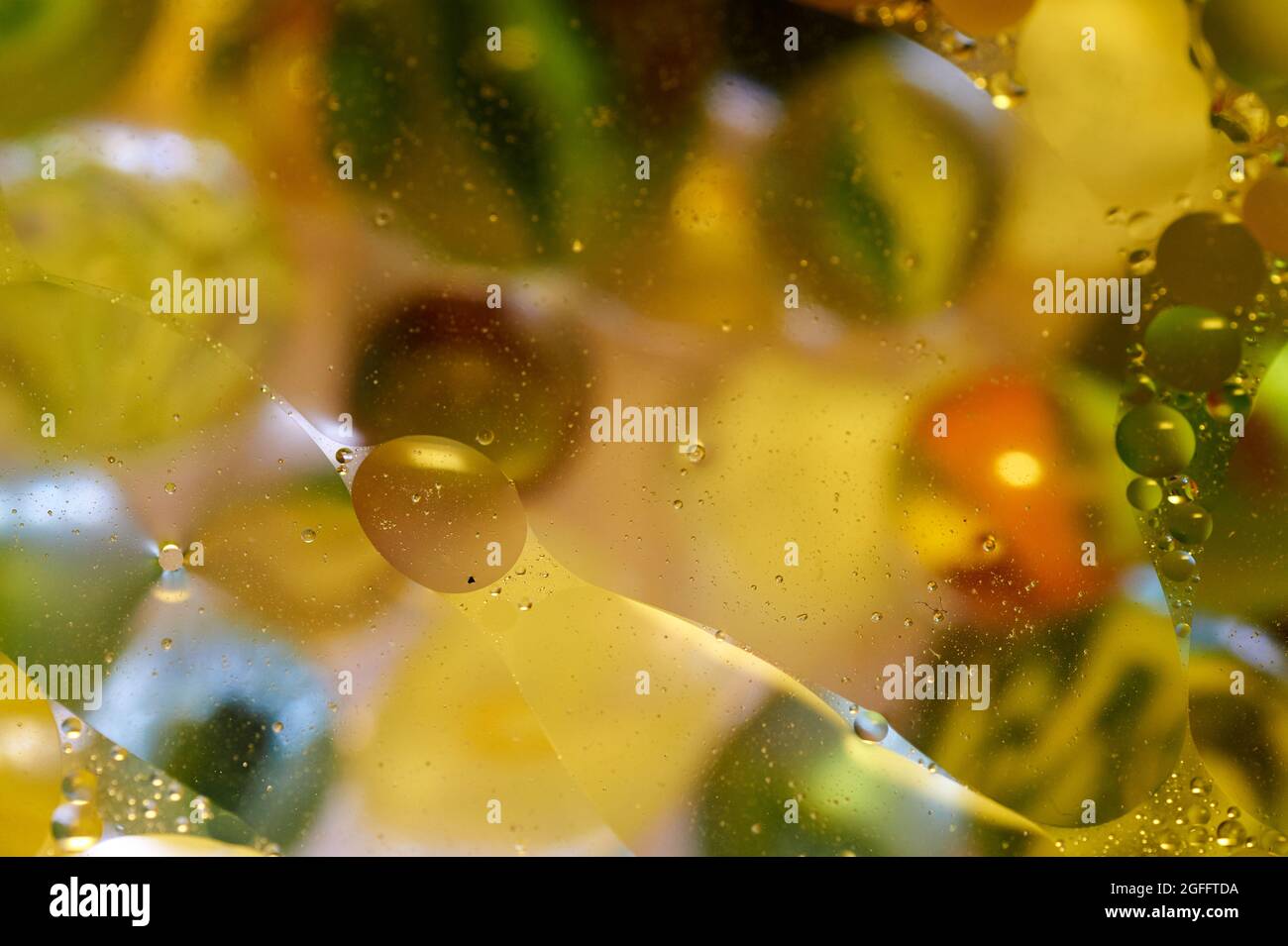 floating in the water abstract colorful oil drops Stock Photo - Alamy