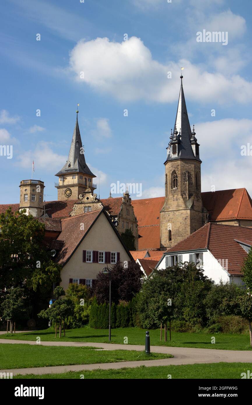 Cityscape of medieval town of Oehringen in Germany Stock Photo - Alamy