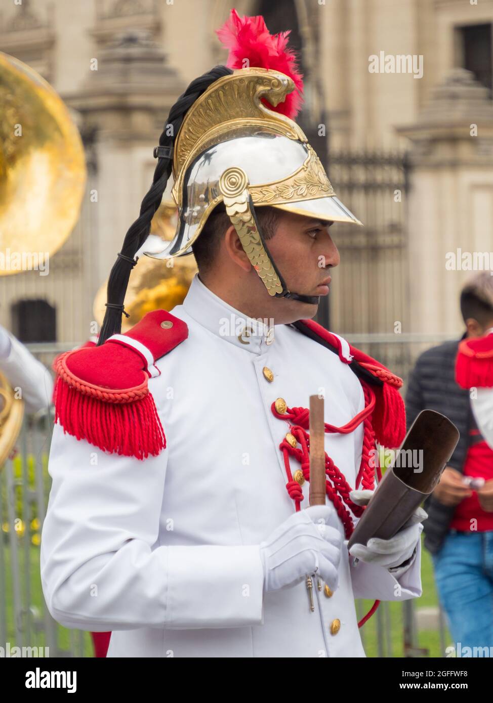 Lima, Peru - December 12, 2019: Guard of the Presidential Palace are ...