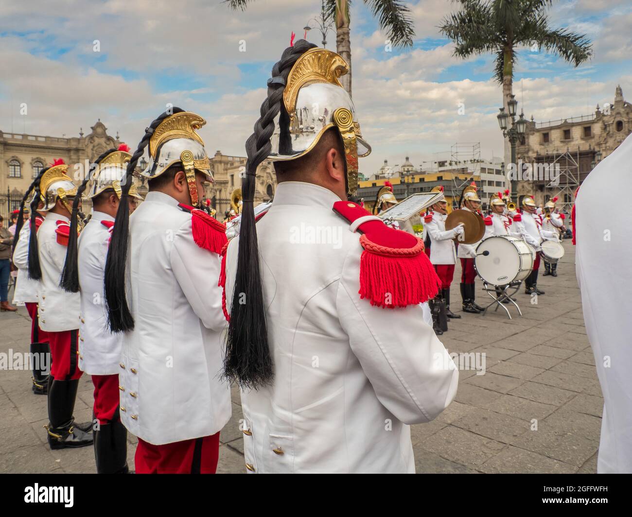 Lima, Peru - December 12, 2019: Guards of the Presidential Palace are ...