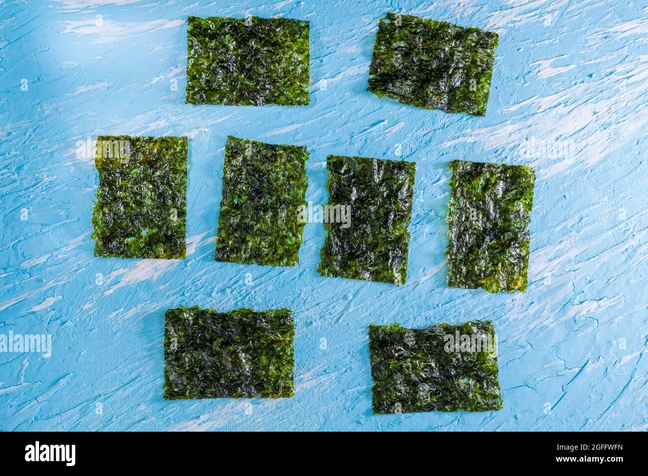 Crispy nori seaweed close up. Japanese food nori. Dry seaweed sheets ...