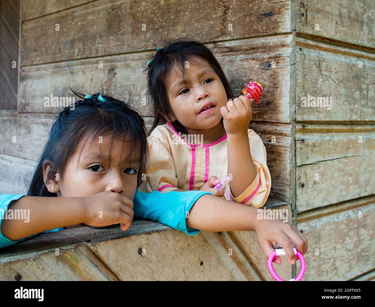 Amazonia- Dec 2019: Portrait of a children, a local inhabitants of the ...
