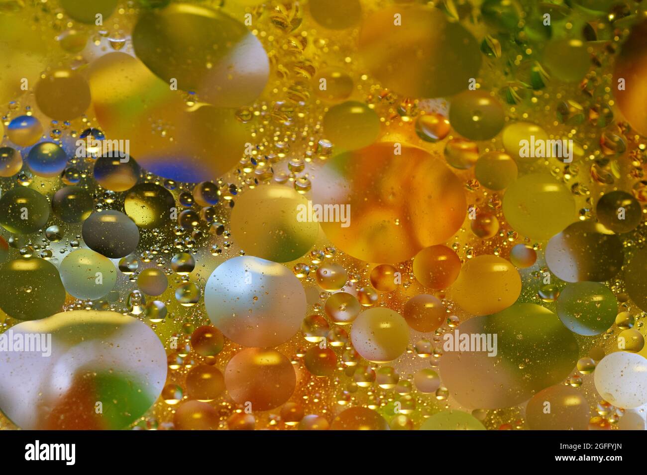 floating in the water abstract colorful oil drops Stock Photo - Alamy