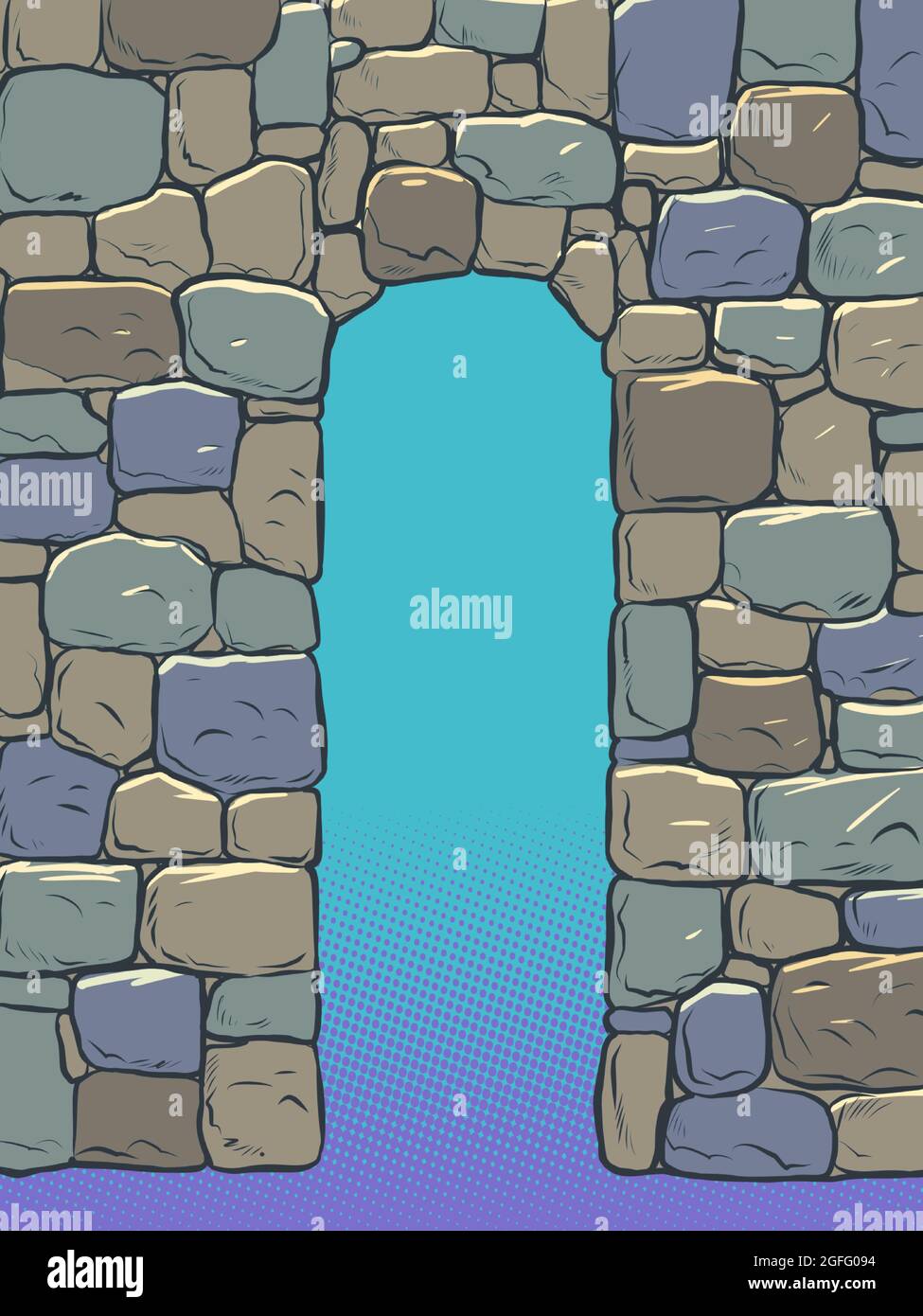 Stone arches historical architecture Stock Vector Images - Alamy