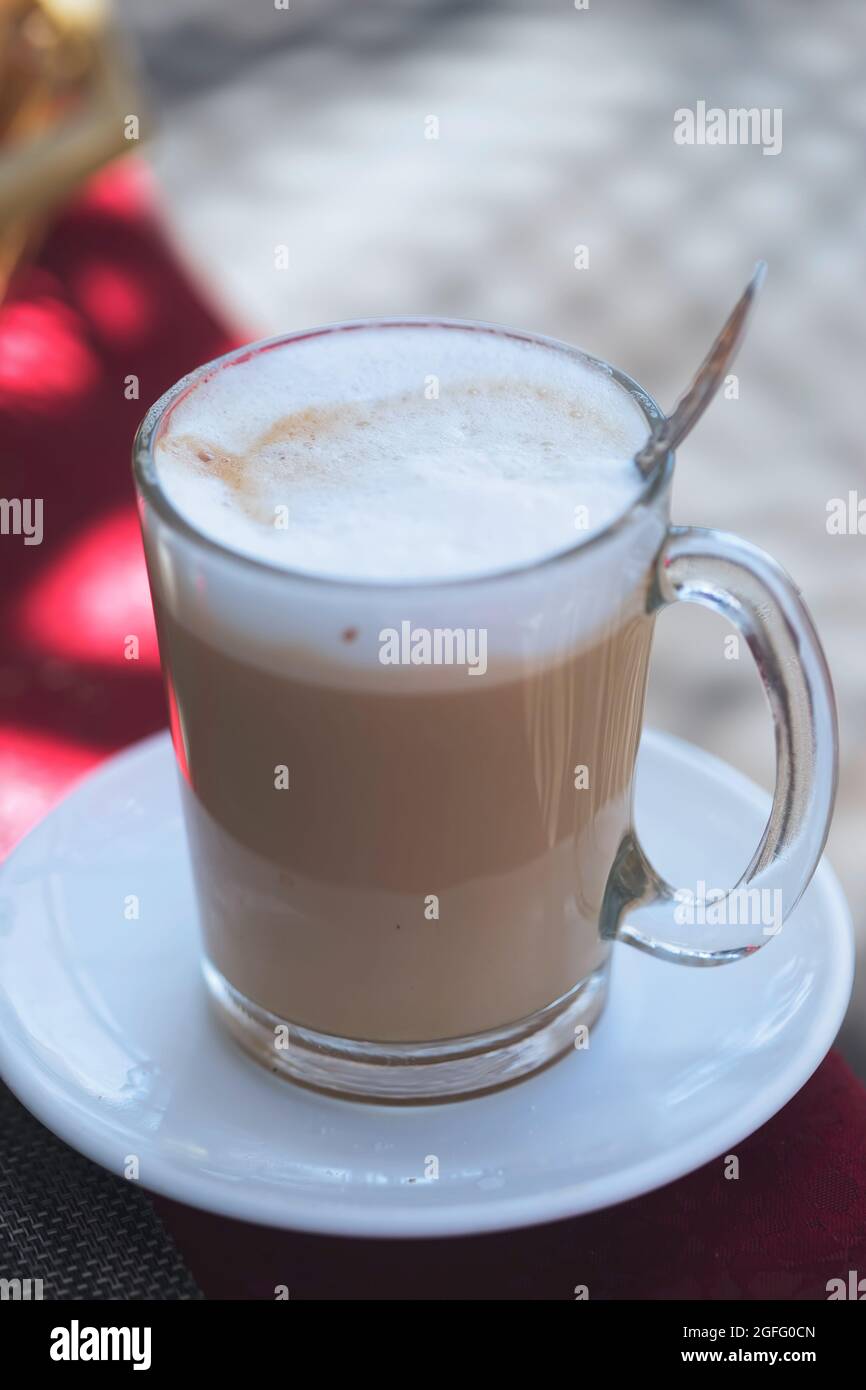 Moroccan coffee with milk. Cafe au lait Stock Photo - Alamy
