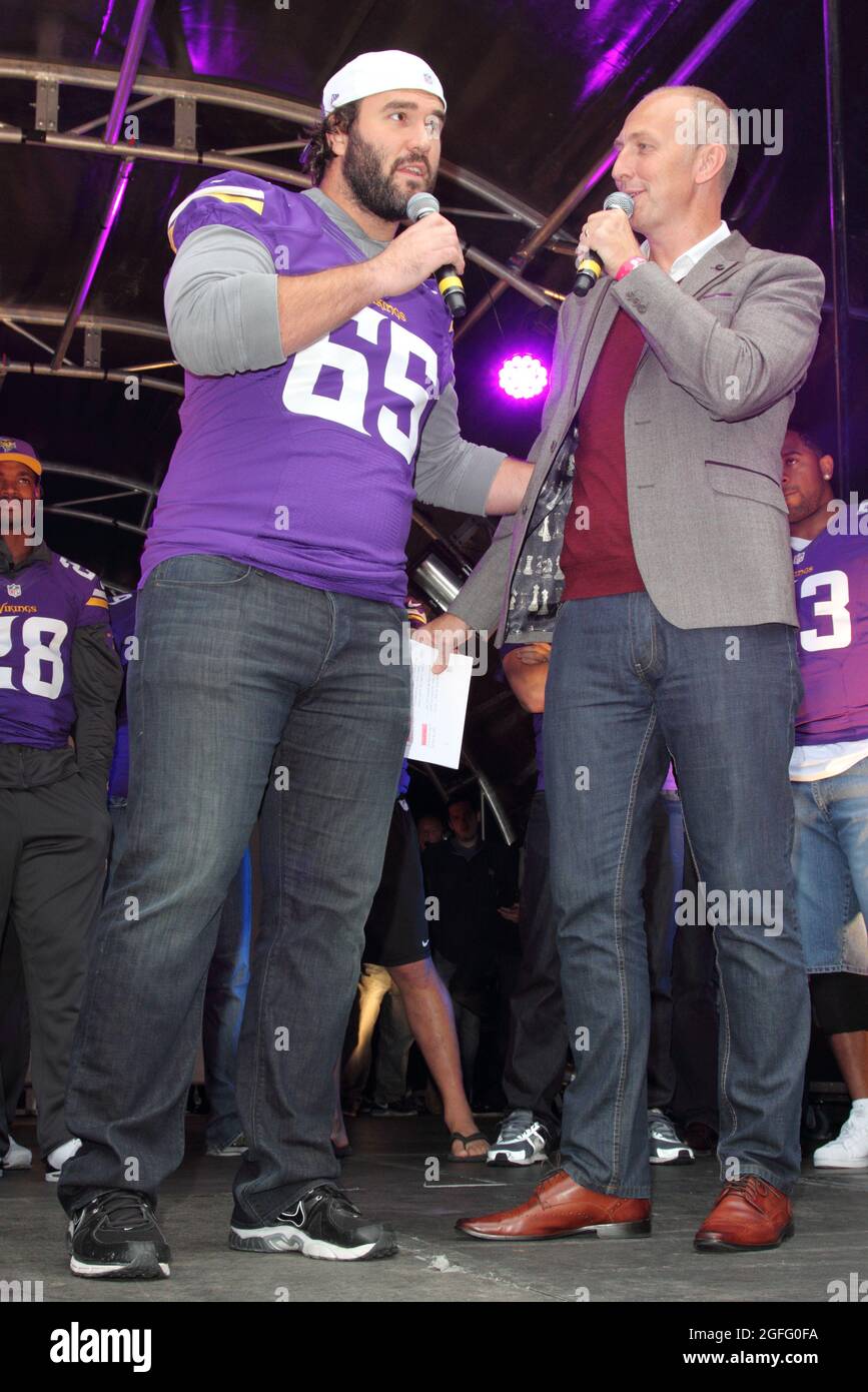 London. UK. John Sullivan at the NFL Block Party with London's Regent ...