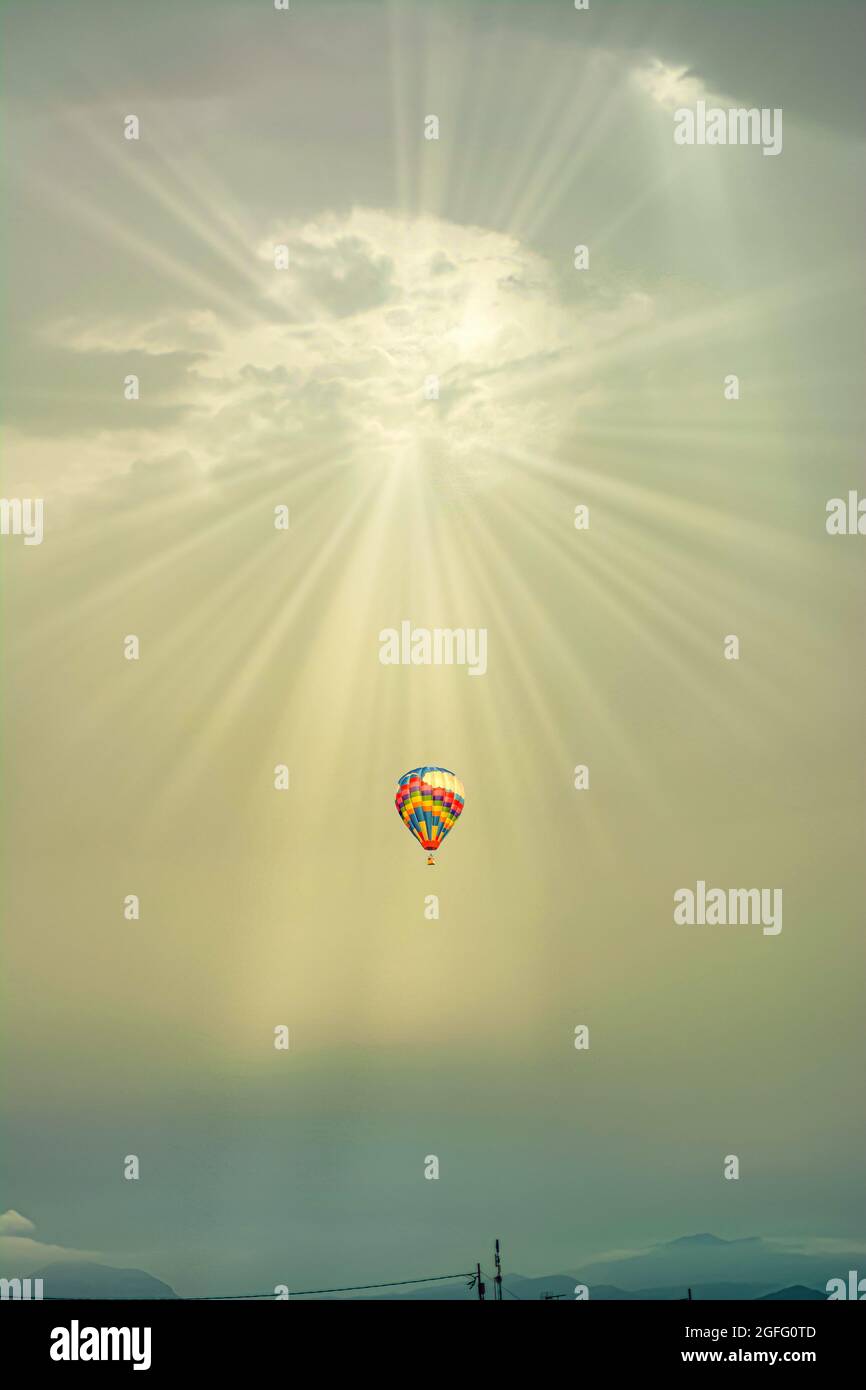 Aerial view huge balloon in hi-res stock photography and images - Alamy