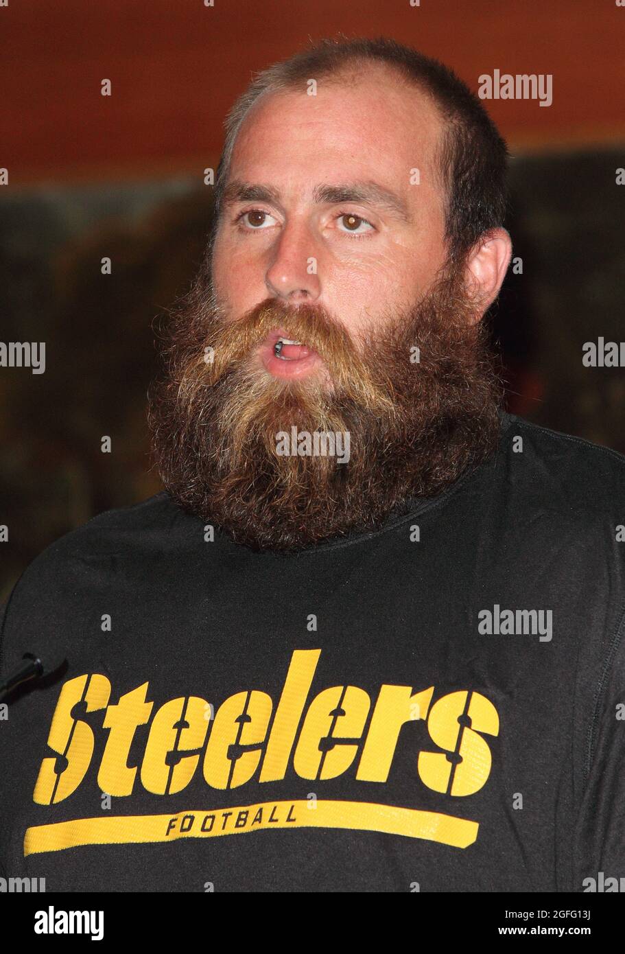 London. UK. Brett Kiesel of the Pittsburgh Steelers in the UK for ...