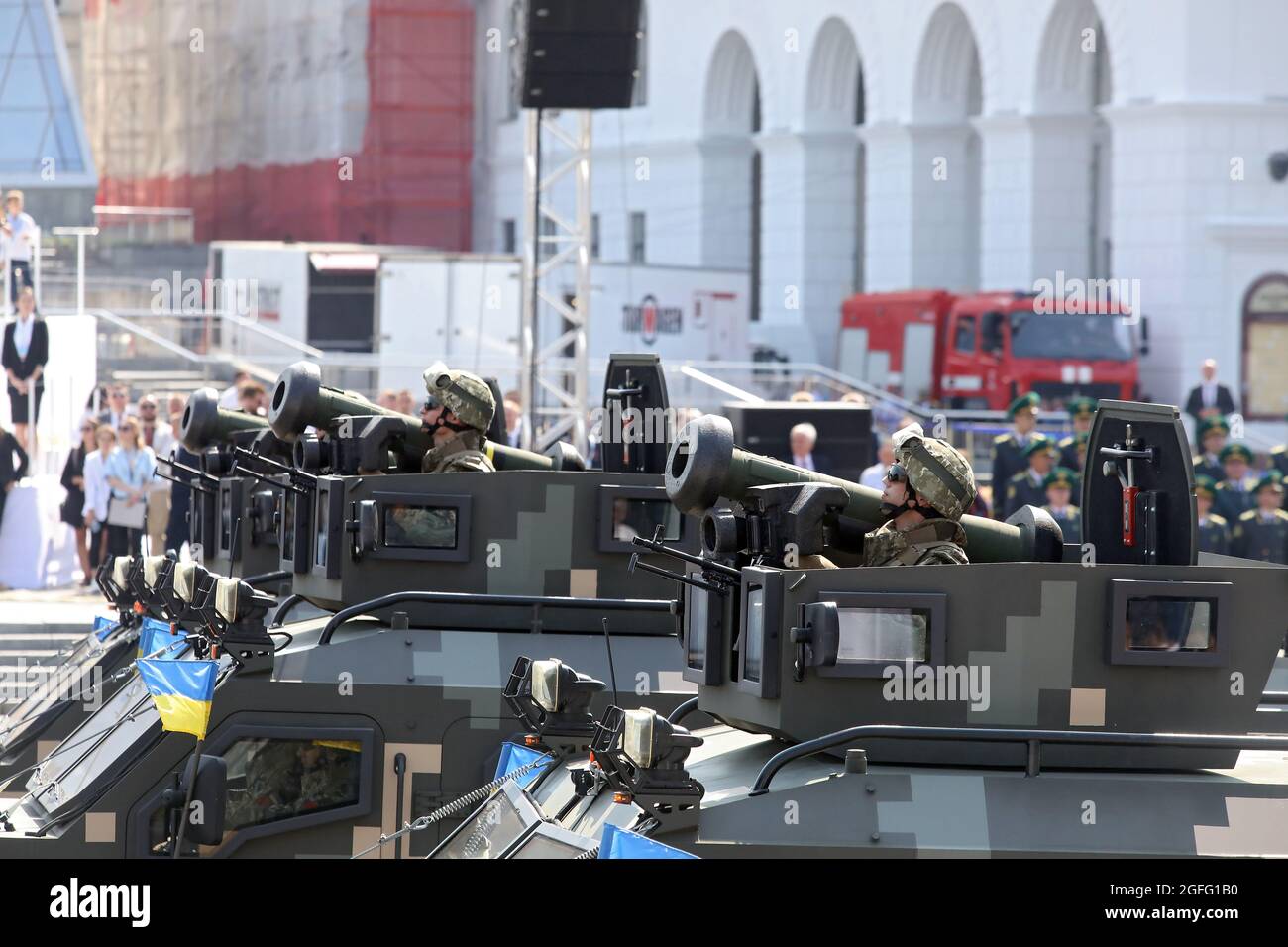 Non Exclusive: KYIV, UKRAINE - AUGUST 24, 2021 - Javelin launchers are ...